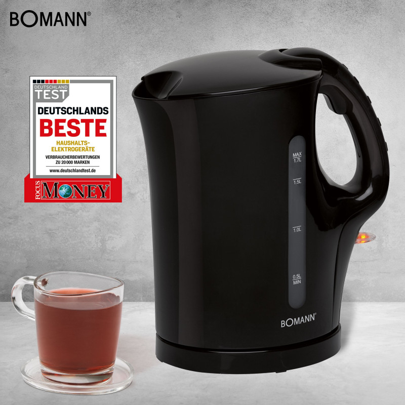 Czajnik elektryczny bezprzewodowy 1,7 L Bomann WK 5011 CB (czarny)